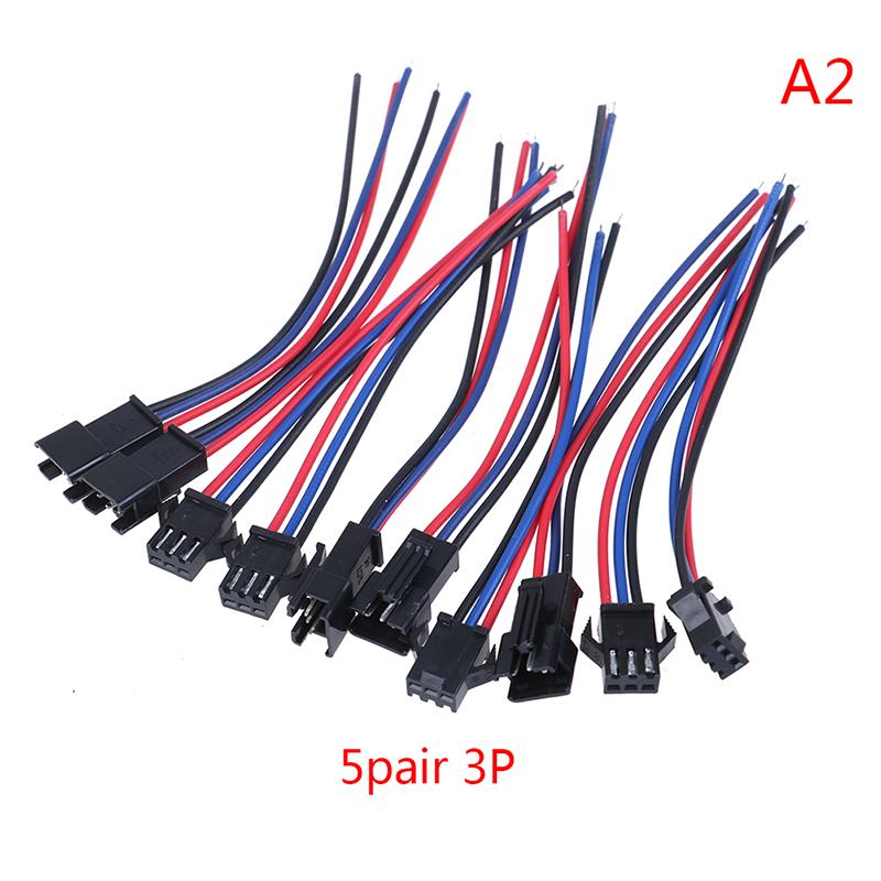 5Pairs SM 2Pin 3Pin 4Pin Male and Female LED Strip Wire Connector 20cm - shounagui - ThaiPick