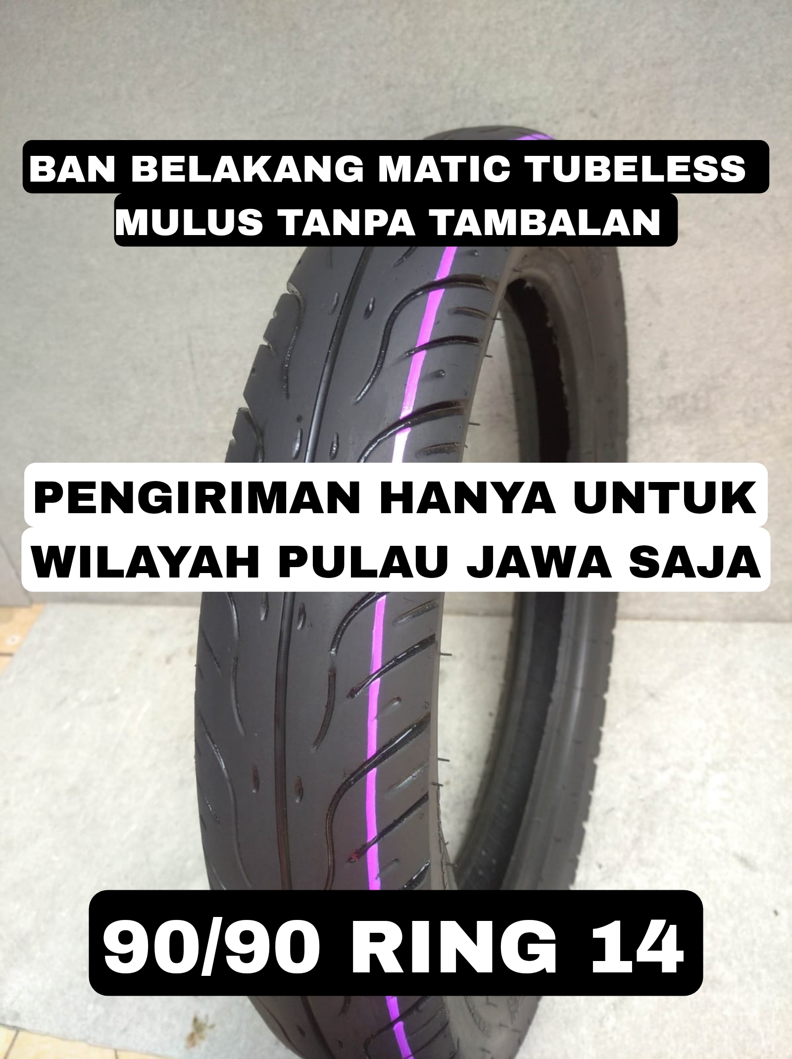 Free ongkir! Ban Motor standar Beat belakang ukuran 90/90 , Ring 14 non ...