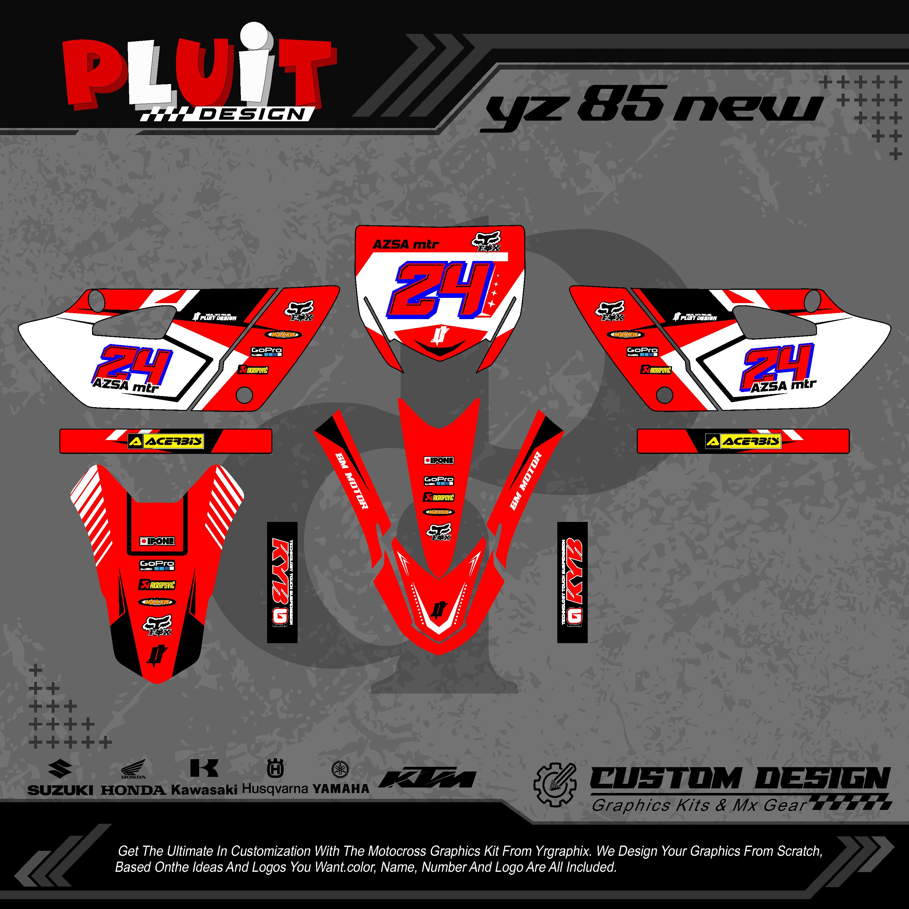 Decal Yz 85 New Full Body Decal Stiker Yz 85 Decal Sticker Yz 85 New ...