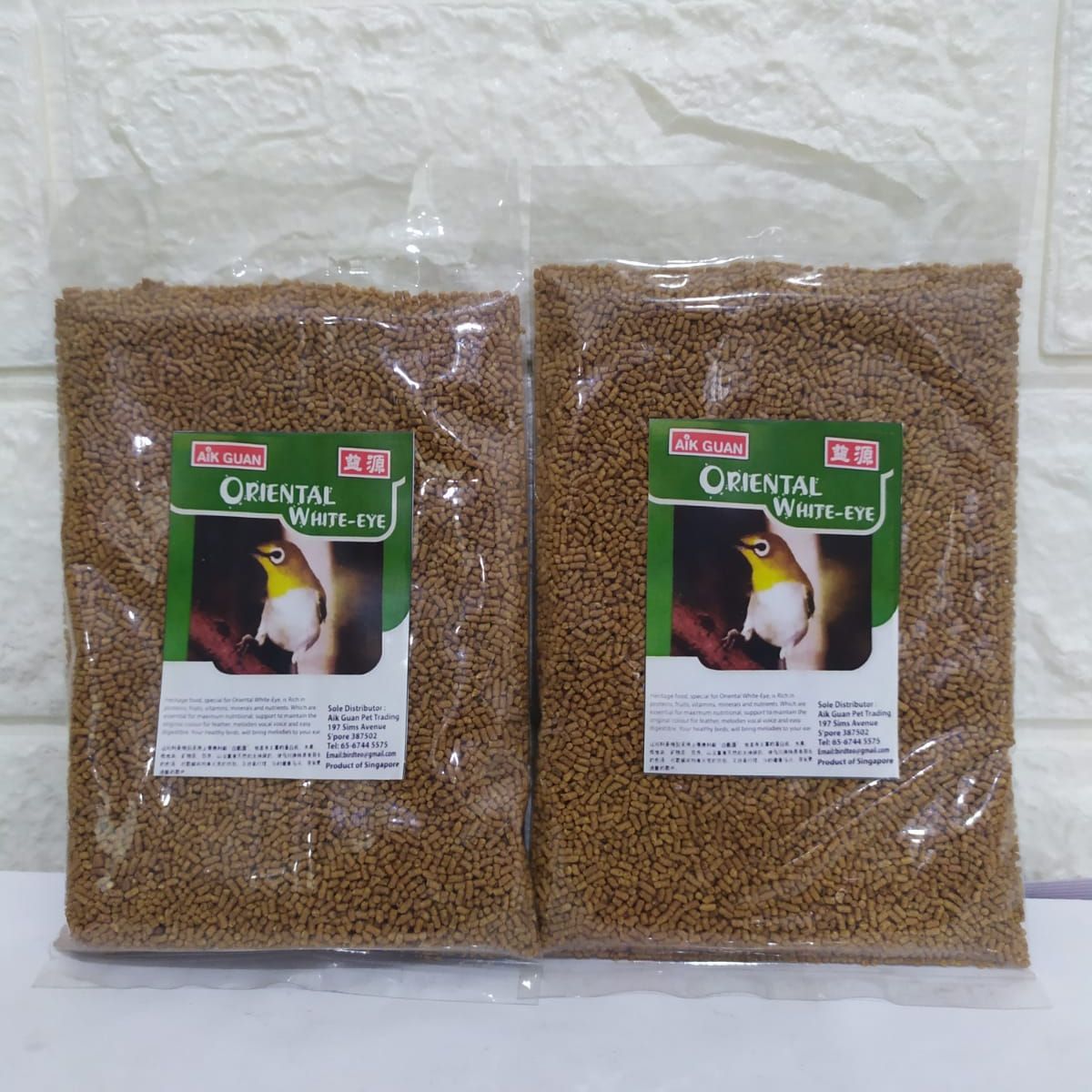 Aik Guan voer oriental pleci kemasan kemasan 100gram voer untuk burung ...