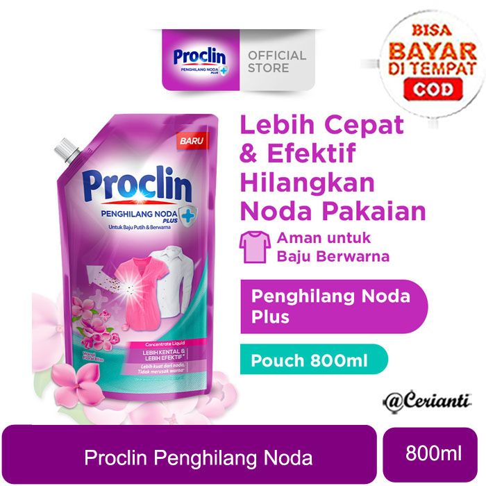 Proclin Penghilang Noda Pouch 800 ml - Penghilang Noda Pakaian Cerianti ... Proclin Penghilang Noda Pouch 800 ml - Penghilang Noda Pakaian Cerianti ...