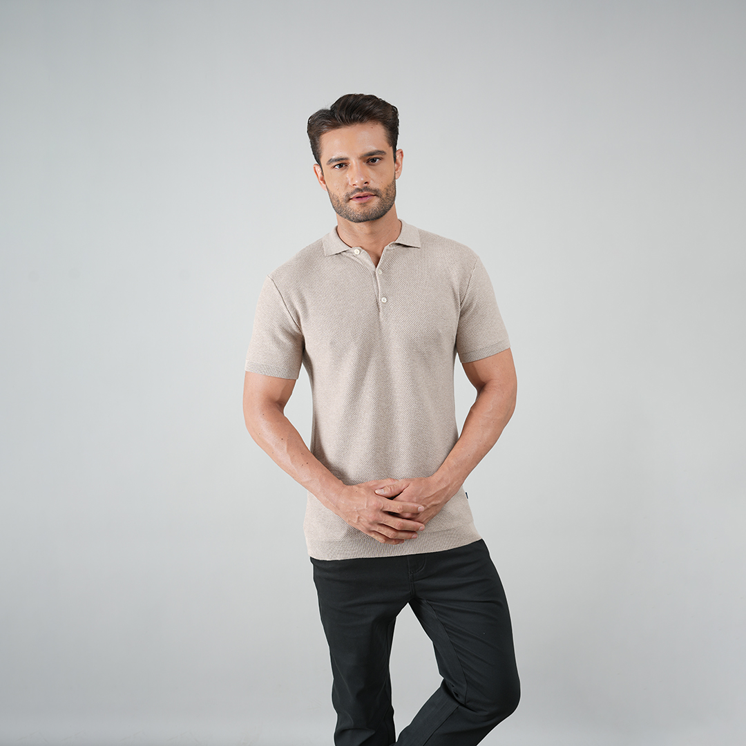 Johnwin - Polo Sweater - Kaos Polo - Bahan Sweater - Coklat | Lazada Indonesia