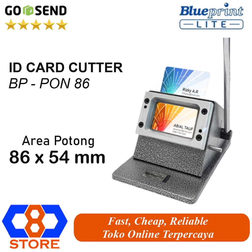 MESIN PON ID CARD MESIN PUNCH ID CARD CUTTER BLUEPRINT BP-PON86 ...