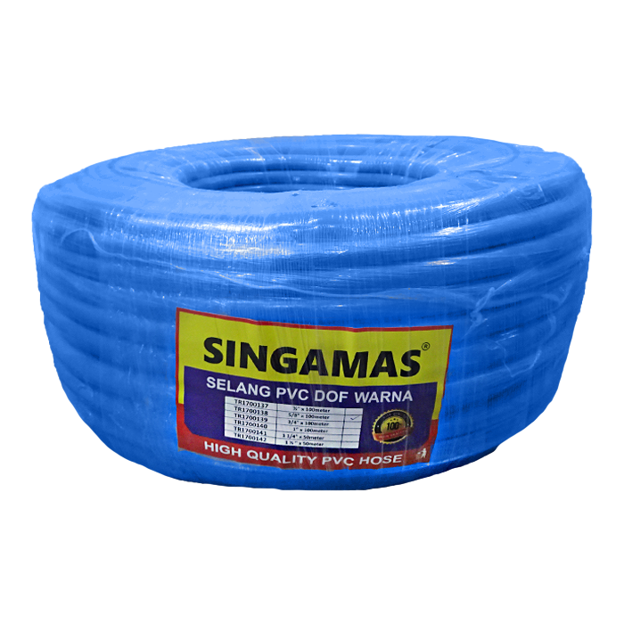 SINGAMAS Selang Air PVC Dof Warna Biru 5/8 Inch x 100 Meter | Lazada ...