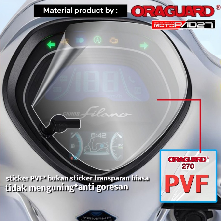 Stiker Antigores Speedometer Yamaha Grand Filano 2023 Sticker PVF ...