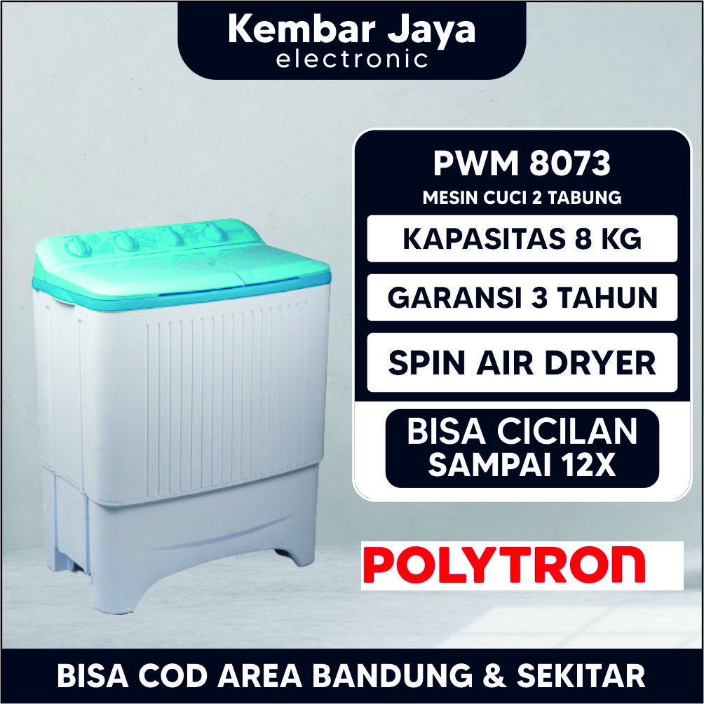 Mesin Cuci 2 tabung polytron PWM 8073 Garansi Resmi khusus bandung ...