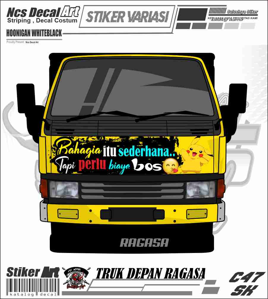 Stiker Depan Truk Sticker Kabin Truk Ragasa Tepak Canter Umplung DLL ...