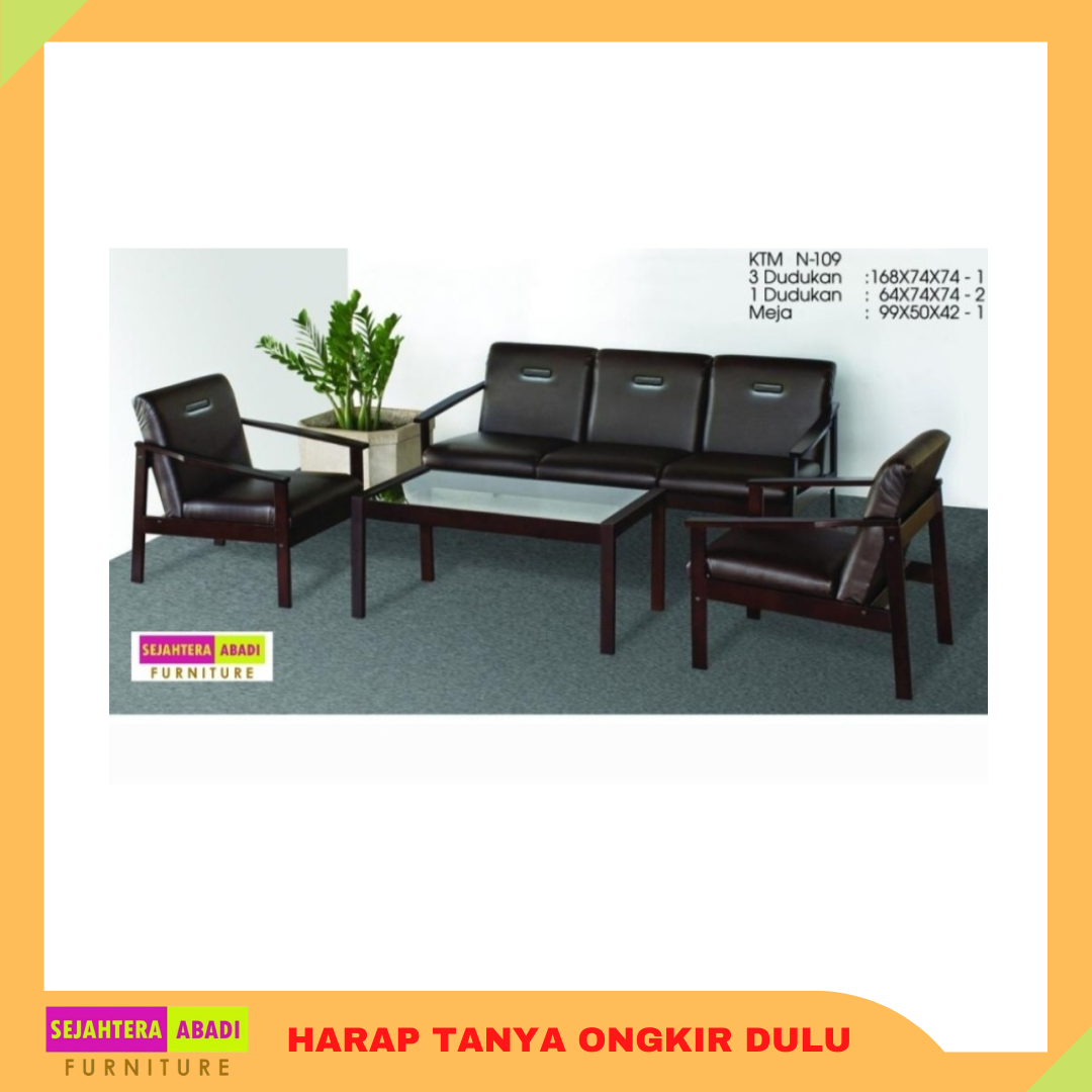 sofa minimalis kayu 311, sofa model ligna, sofa tamu, sofa knockdown ...