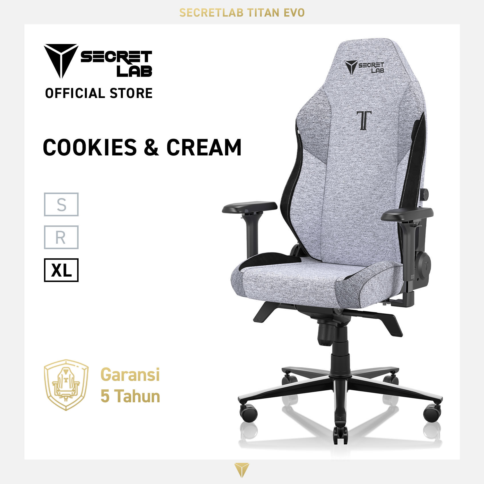 Secretlab TITAN Evo SoftWeave™ Plus Kursi Gaming—Cookies & Cream ...