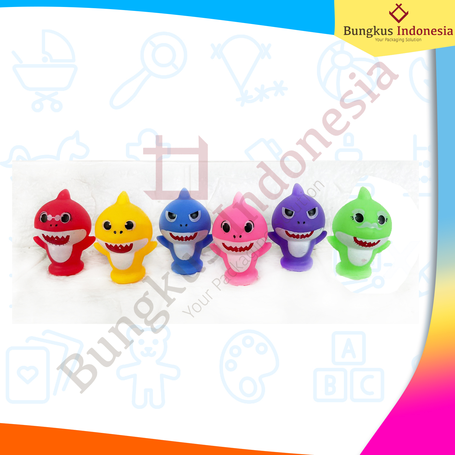 Figure baby shark/hiasan topper kue baby shark/ mainan pajangan action ...
