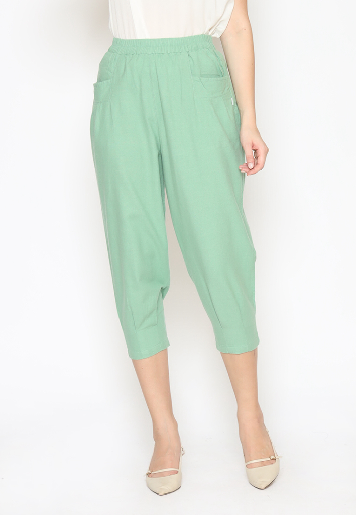 Rodeo - Celana Wanita - Erika Capri Pants - Sage | Lazada Indonesia