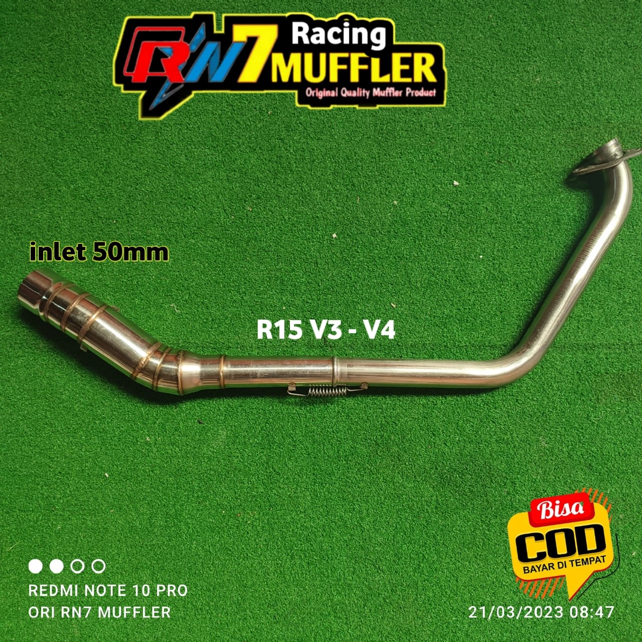 Leheran Knalpot R15 v2 v3 v4 Inlet 50mm Stainless Pnp Real Pict ...