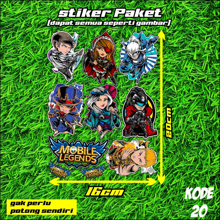 Stiker Paket Vinyl Murah Stiker Aesthetic Stiker Mobile Legend | Lazada ...