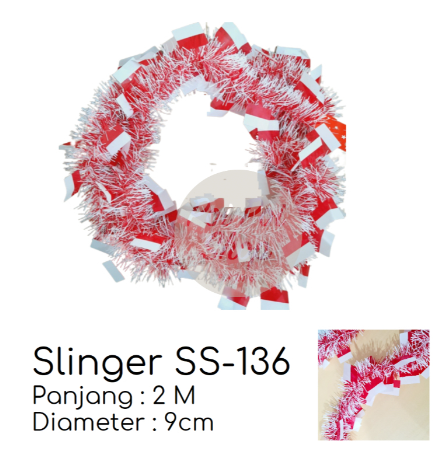 Slinger Merah Putih Hiasan Dekorasi 17 Agustus Tinsel Bendera Merah ...