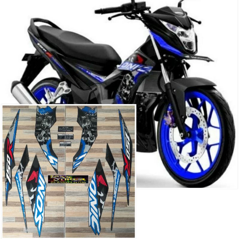 striping original Honda sonic biru hitam tahun 2019 | Lazada Indonesia