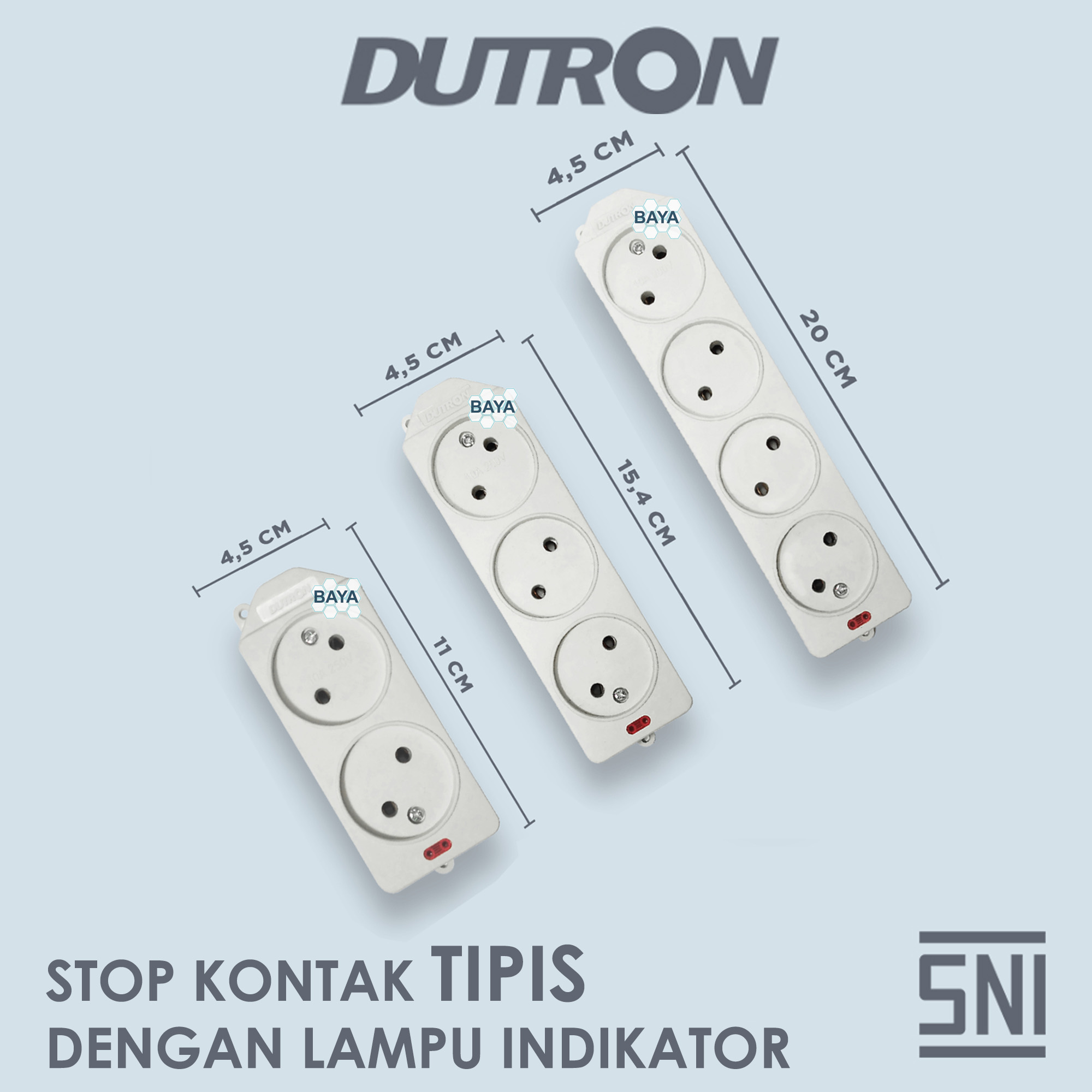 DUTRON stop kontak socket stopkontak colokan listrik 2 3 4 5 lubang ...