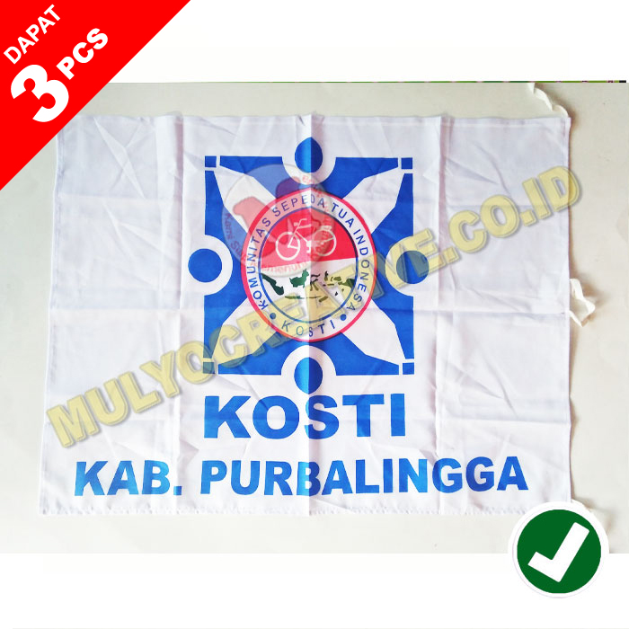 Bendera Kosti Warna Putih Logo Kosti Kabupaten Banyumas Purbalingga ...