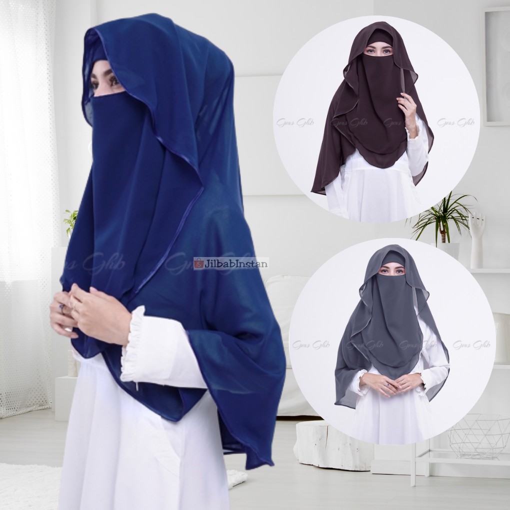 Jilbab/Hijab Niqab/Niqob Cadar Butterfly Exclusive Hijrah Lis Bahan ...