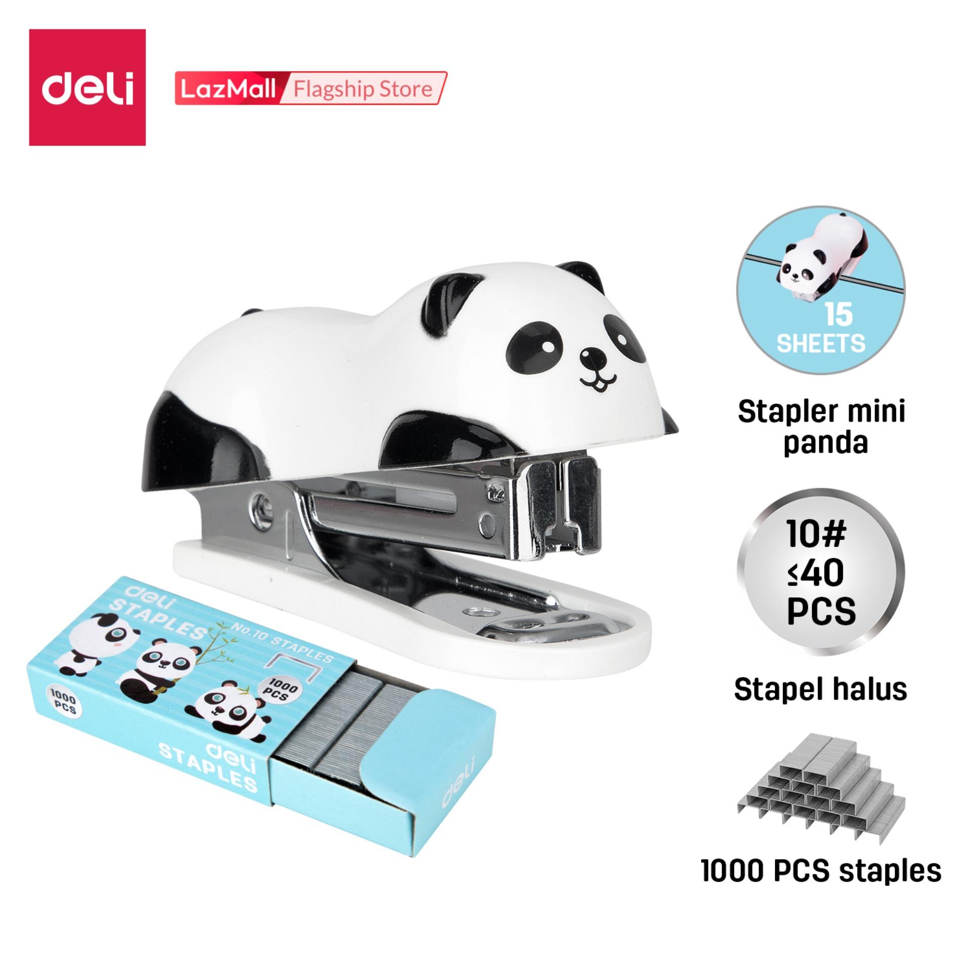 Deli Staples Panda Mini #10 Pencabut staples terintegrasi & Warna cerah ...