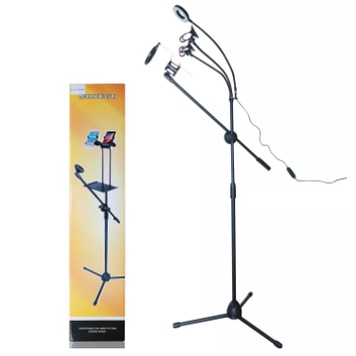 Tripod Microphone Standing Holder Mic 360 Degree Stand Mikrofon ...