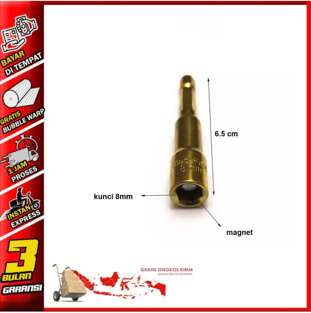 kunci baut baja ringan Hex nut Kunci Socket Baut Baja Ringan Magnetic ...