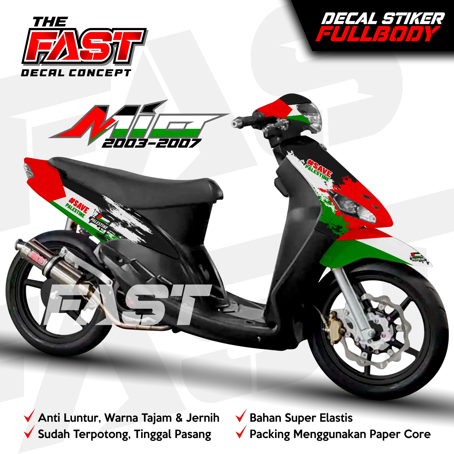 decal mio sporti palestine fullbody stiker decal striping yamaha mio ...