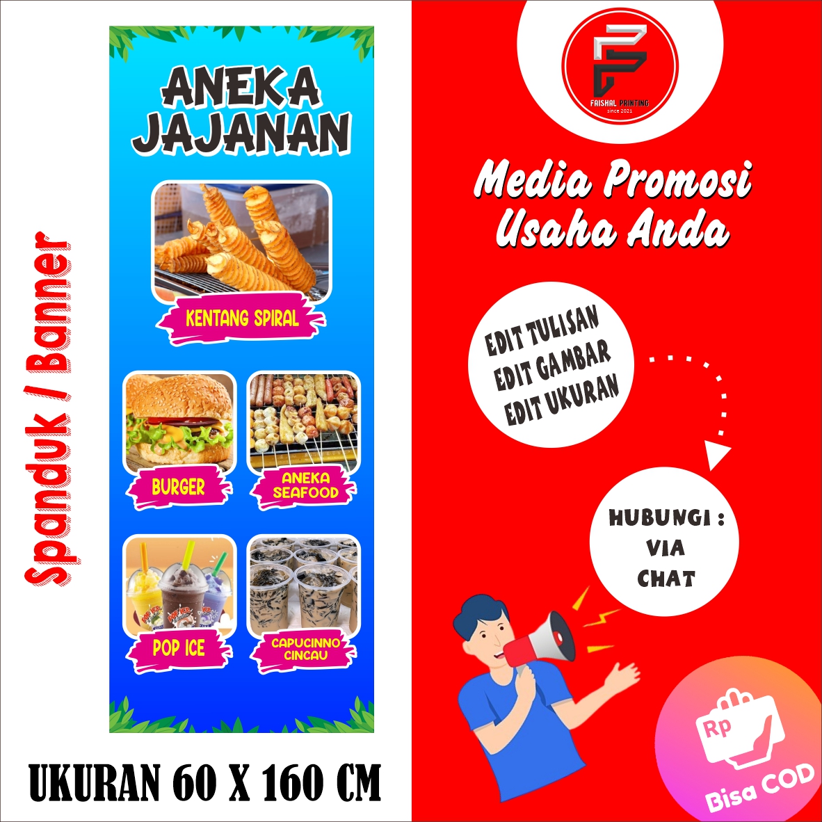 Spanduk Aneka Jajanan / Banner Jajanan / Spanduk Makanan / Banner ...