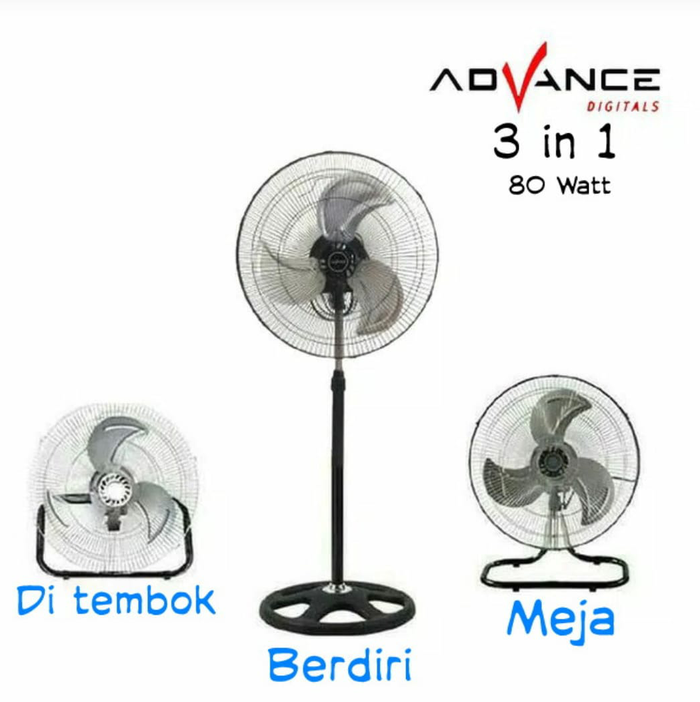 (SUPER JUMBO) ADVANCE Kipas Angin Tornado 18 inch 3 Fungsi Standing ...