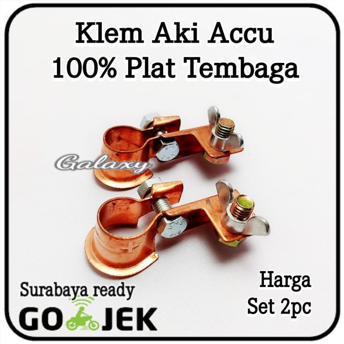 Klem Accu Aki 100% Plat Tembaga Harga Set 2pc | Lazada Indonesia