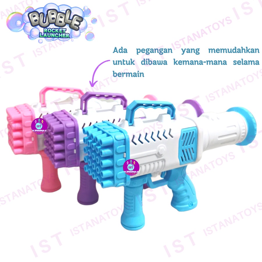 MAINAN ANAK BUBBLE GUN BAZOKA ROCKET LAUNCHER 25 MATA | Lazada Indonesia