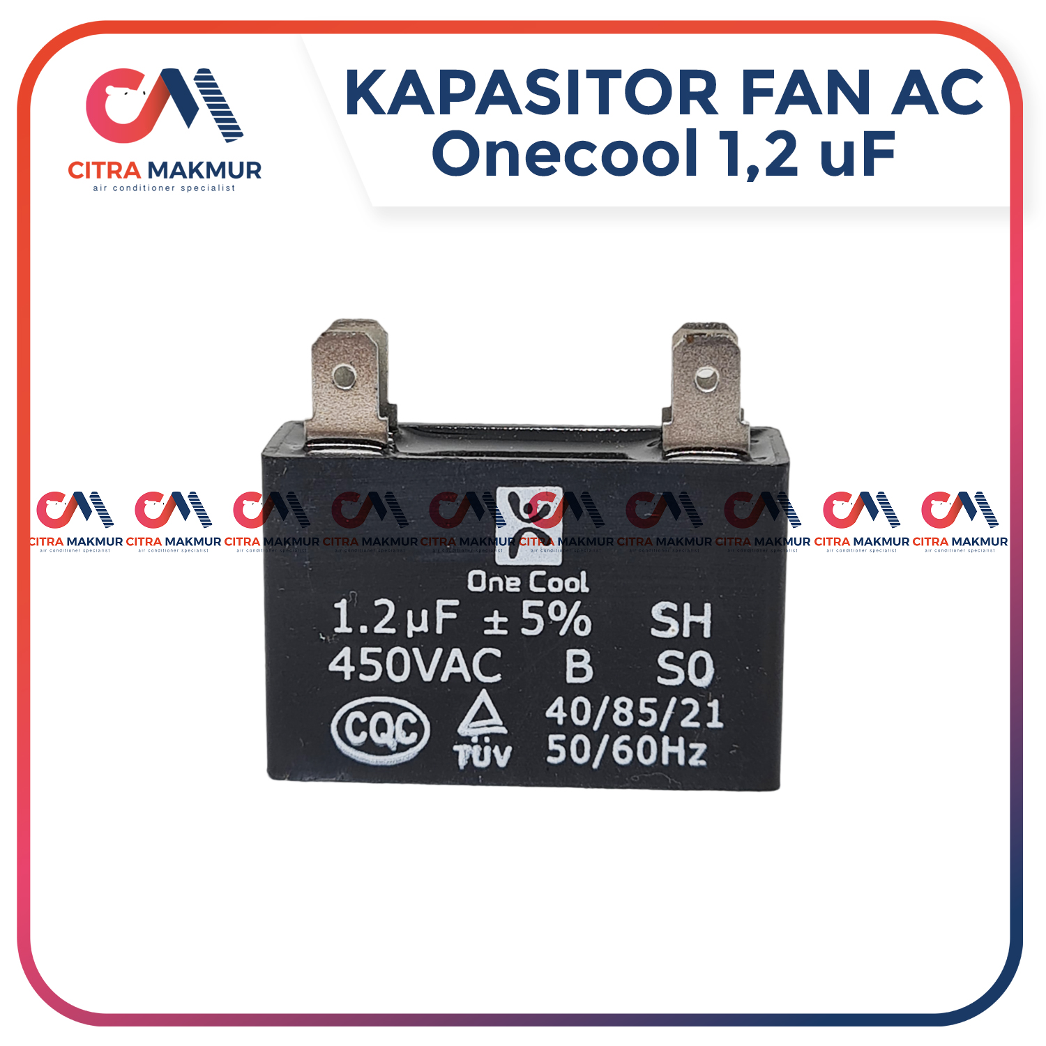 Kapasitor Fan AC 1,2 uf Kaki 4 Capasitor mikro Kipas angin Dinamo Blower Outdoor Mesin kotak 1 ...