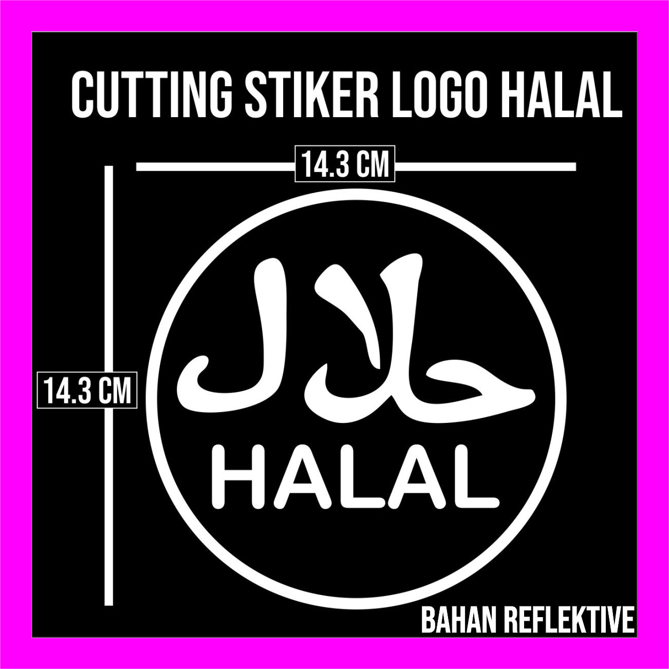 stiker cutting logo halal - bahan reflektive - stiker logo halal - logo halal | Lazada Indonesia