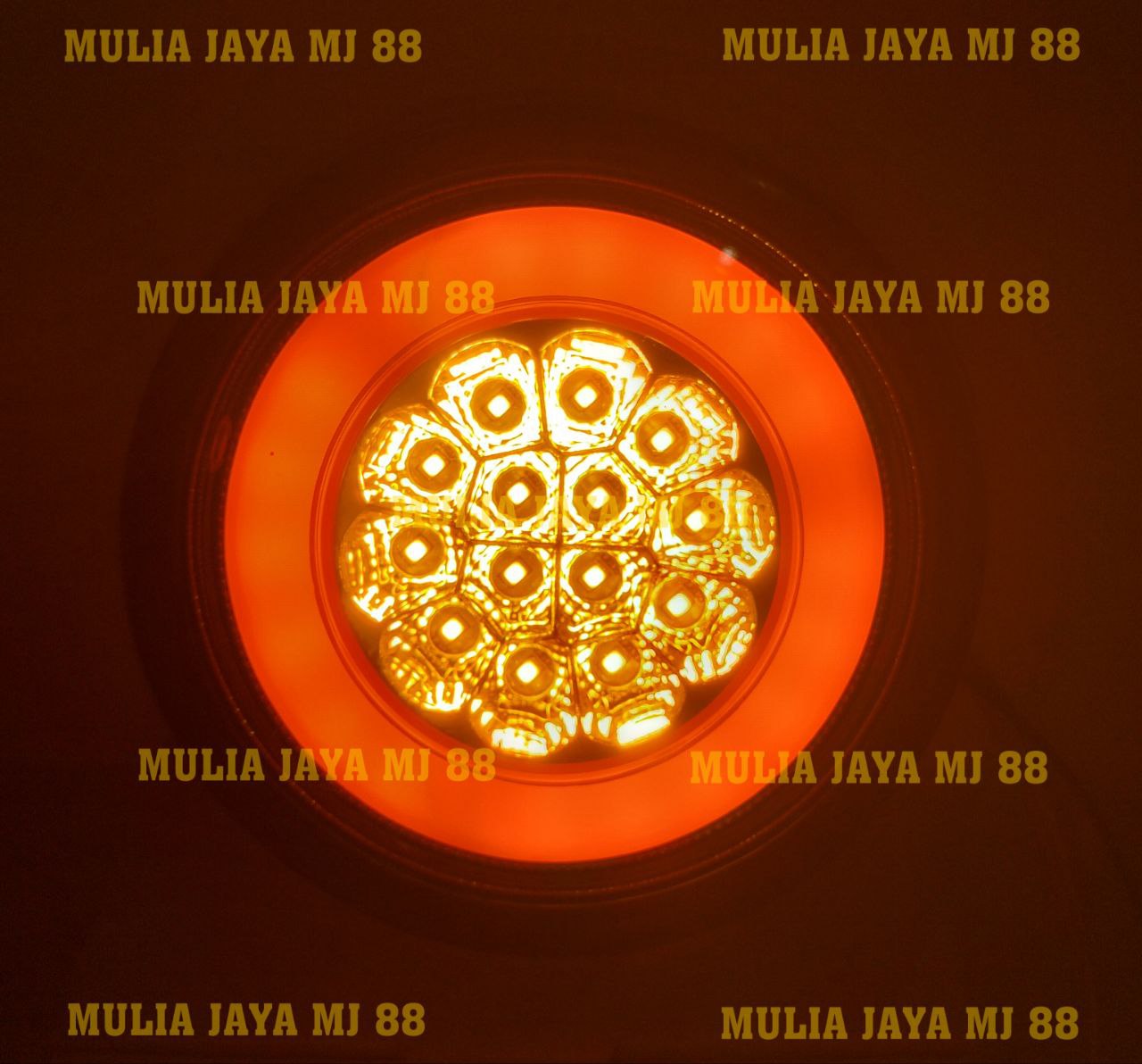 Lampu Rem LED Bulat MERAH KUNING 24 Volt/Lampu Stop LED Bulat MERAH ...