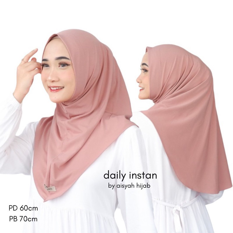 Jilbab Bergo Daily Premium (Non Pet) || Jilbab Instan Jersey | Lazada Indonesia