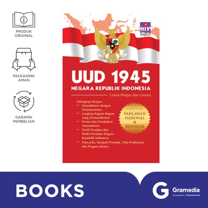 UUD 1945 LENGKAP DENGAN PAHLAWAN NASIONAL & REVOLUSI | Lazada Indonesia