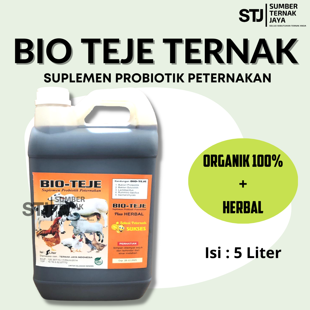 Bio Teje Probiotik Peternakan kemasan 5 Liter Suplemen Organik Herbal ...