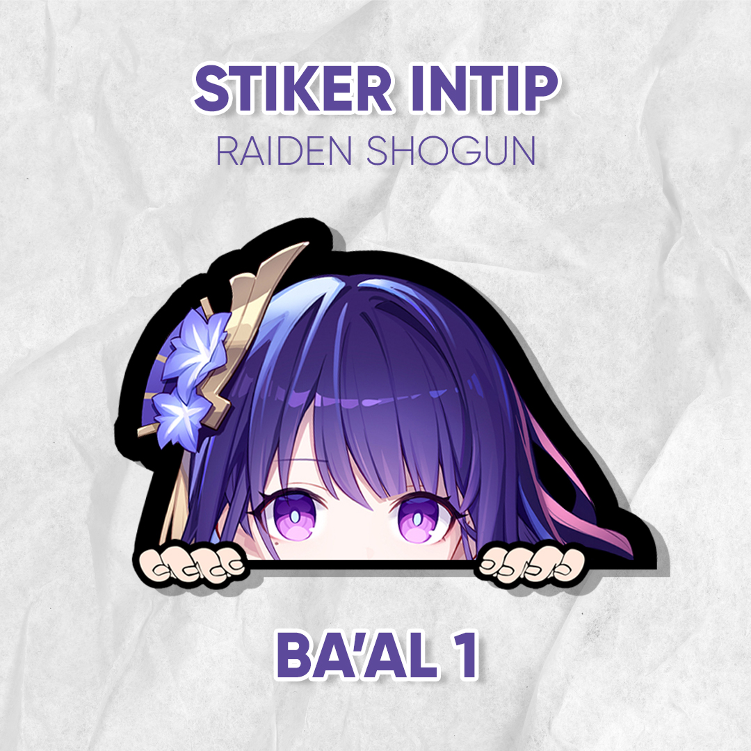 Stiker Intip Raiden Shogun Baal Genshin Impact Anime Sticker Waterproof ...