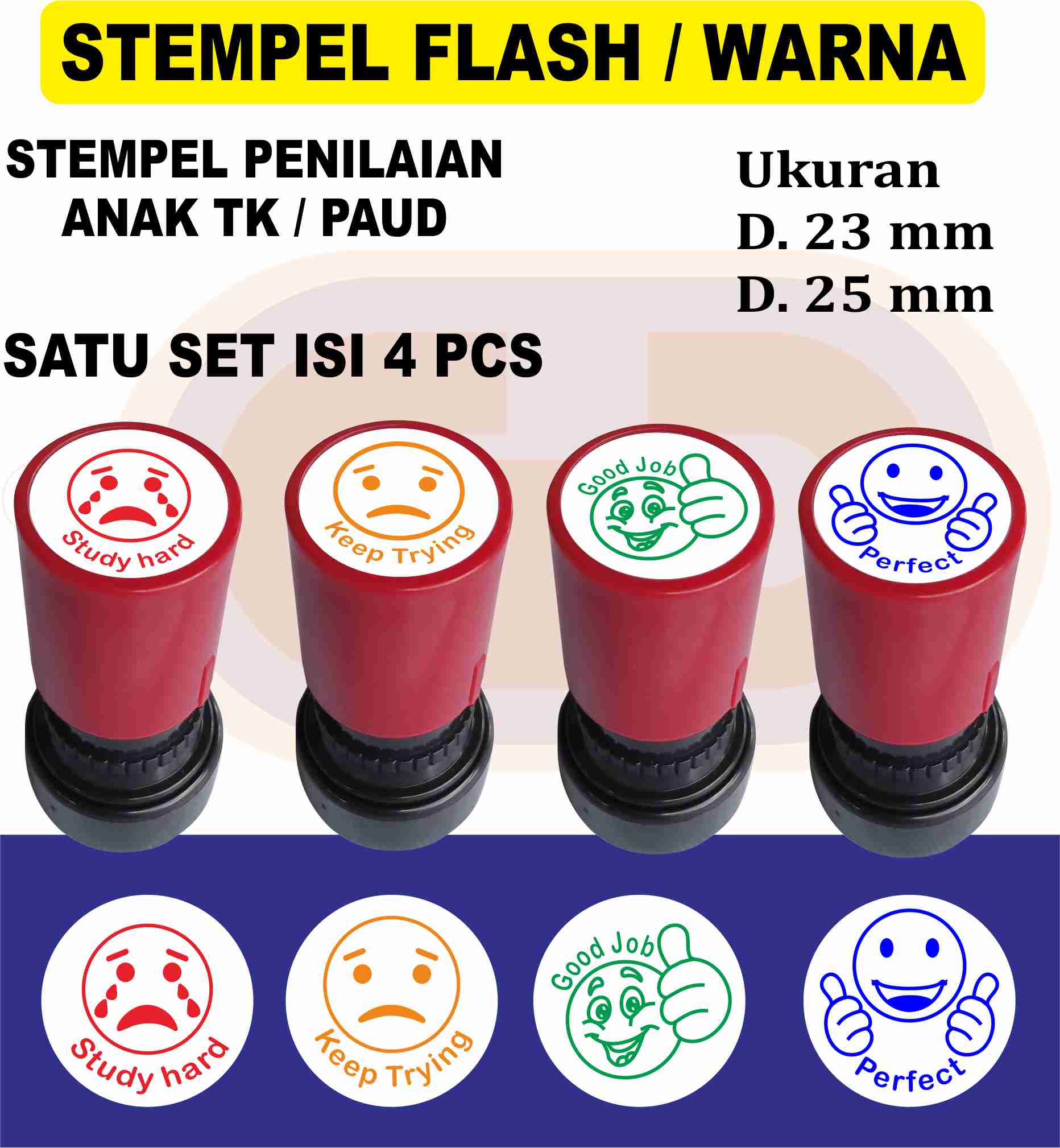 Stempel Warna Nilai Anak PAUD / TK | Lazada Indonesia