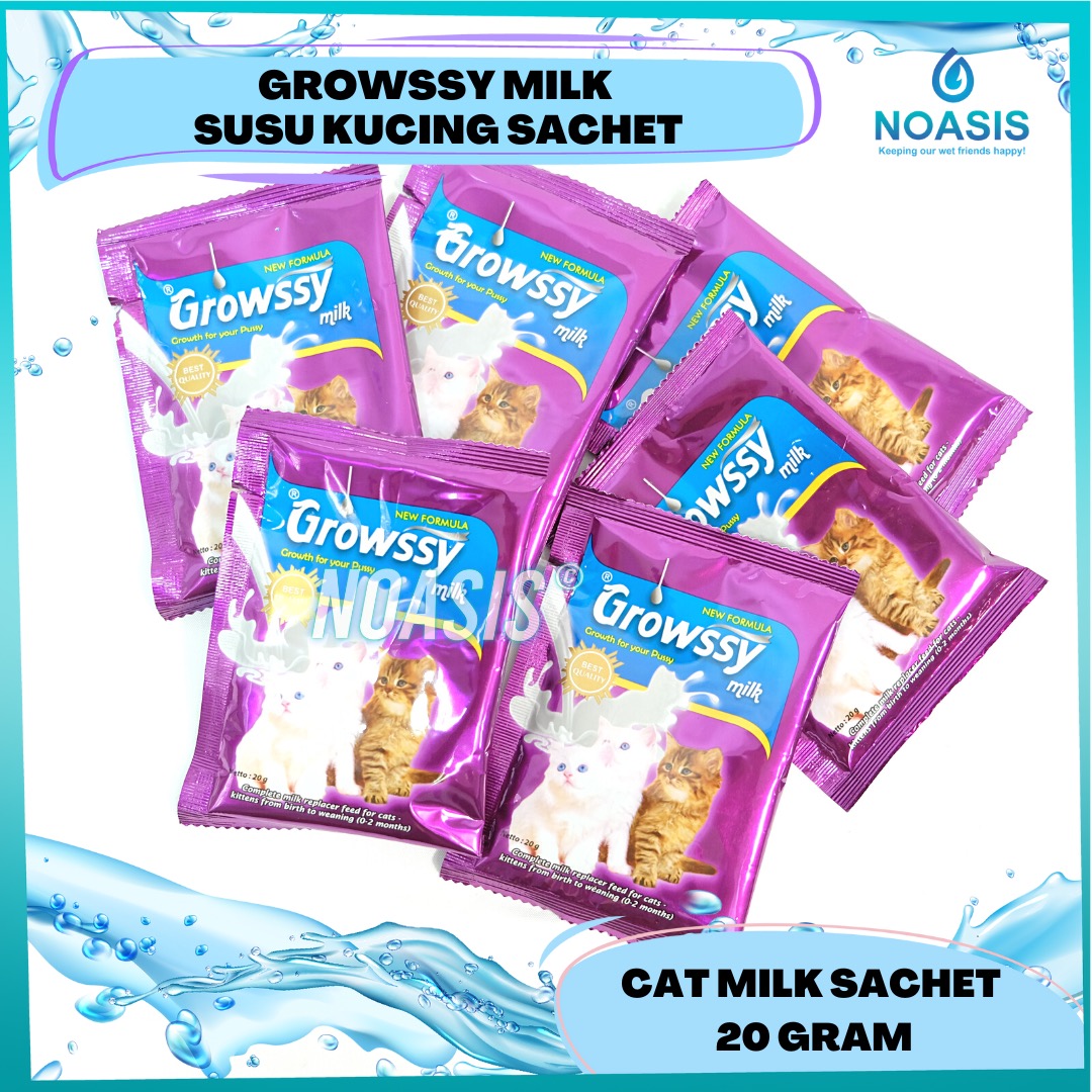 Growssy Susu Kucing Cat Milk Adult & Kitten Sachet 20 Gram gr | Lazada ...