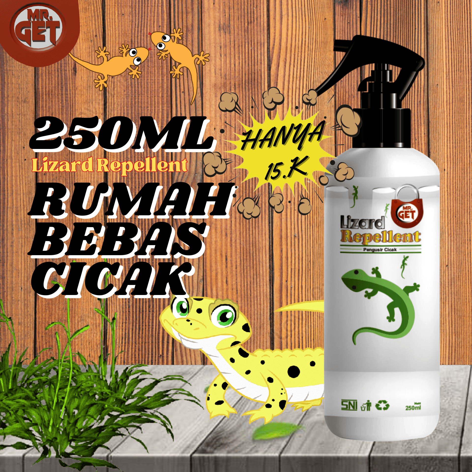PEMBASMI CICAK-Racun cicak-anti cicak-obat cicak-basmi cicak, Ampuh.100 ...
