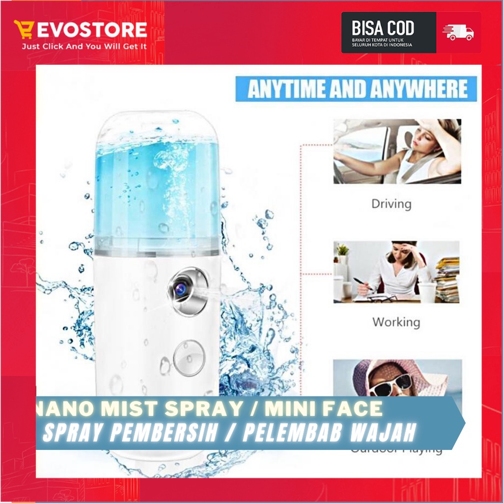 Nano Mist Spray Mini 30 Ml Alat Semprot Face Spray Semprotan Pembersih Pelembab Wajah Muka ...