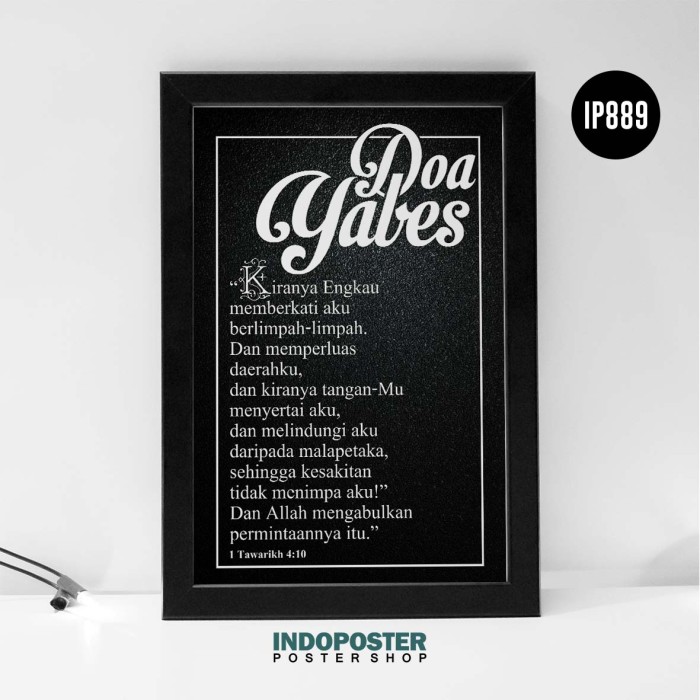 Poster Hiasan Dinding Rohani Doa Yabes A2 60X40cm | Lazada Indonesia