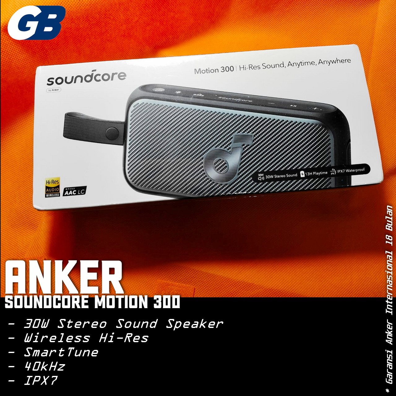 Anker Soundcore A3135 Motion 300 Bluetooth 5.3 30W Hi-Res Speaker IPX7 ...