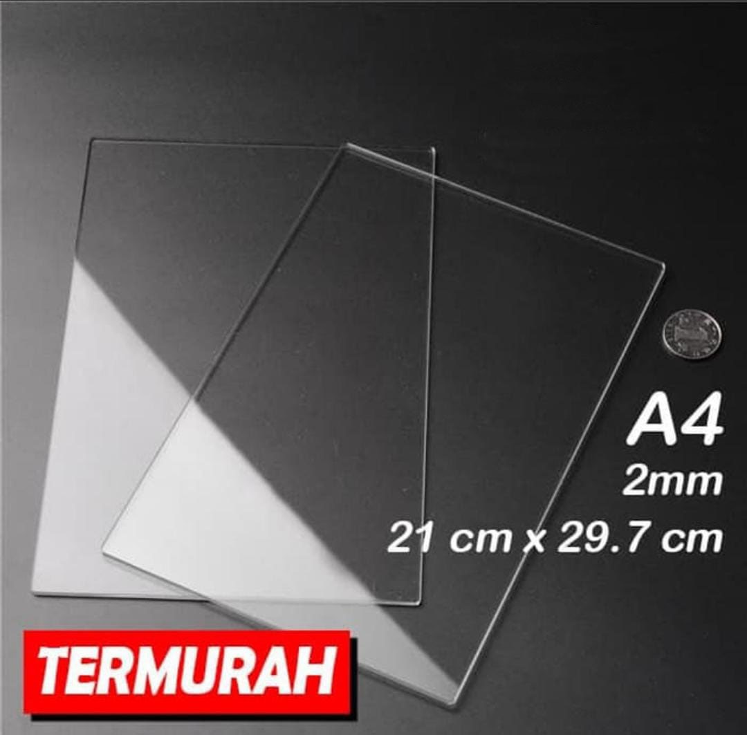 Ralali Papan Lembaran Akrilik Bening Ukuran A4 tebal 2mm, 3mm - Papan ...