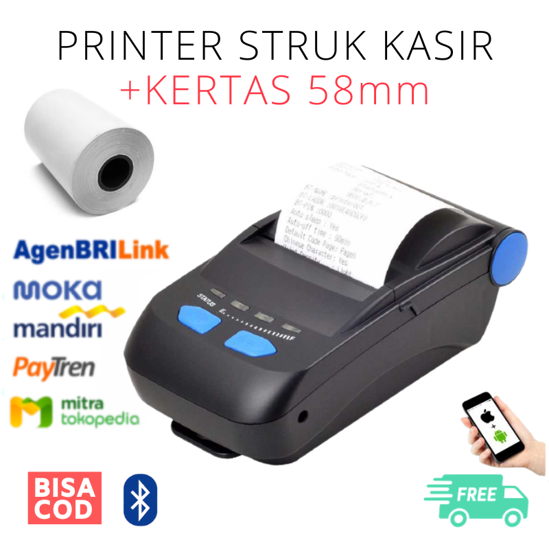 PRINTER STRUK PORTABLE BLUETOOTH THERMAL RECEIPT 58mm XPRINTER PORTABLE ...