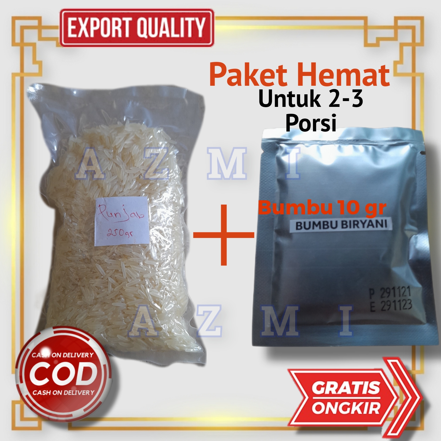 Paket Nasi Biryani Instan 250g / Beras Basmati / Bumbu Nasi Biryani ...