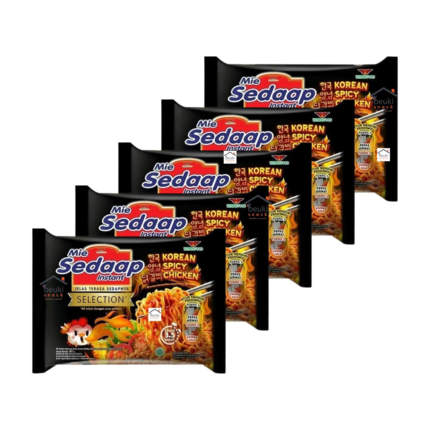 5PCS Mie Sedaap Selection Goreng Korea Korean Spicy Chicken | Lazada ...