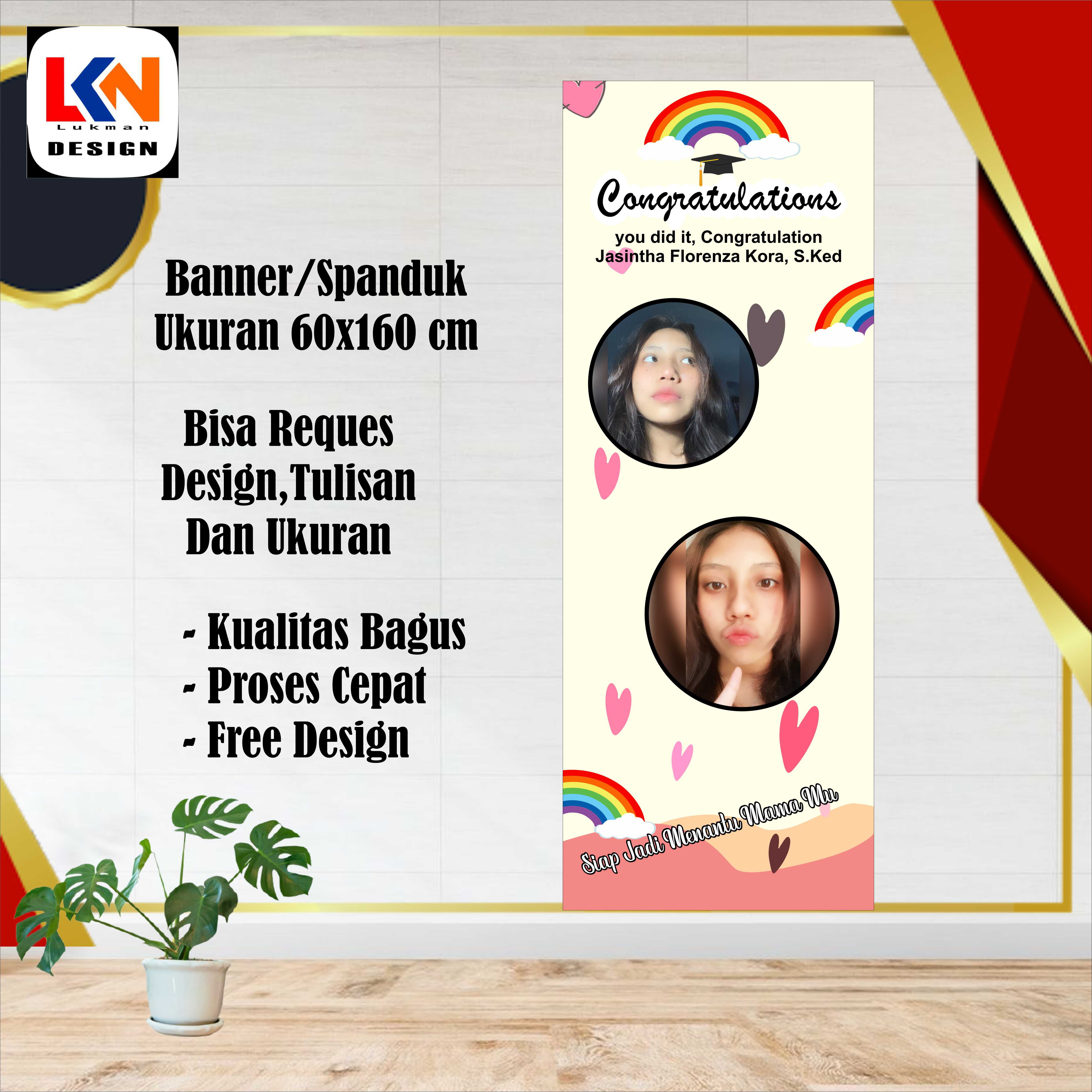 spanduk banner wisuda unik untuk kelulusan akhir tahun model E uk ...