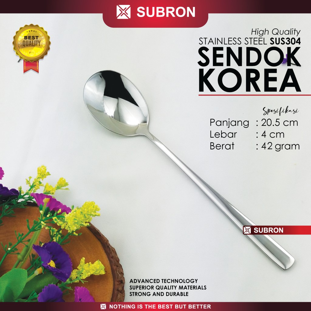 SUBRON SUS304 Sendok Sumpit Alat Makan Korea Stainless Steel Tebal ...
