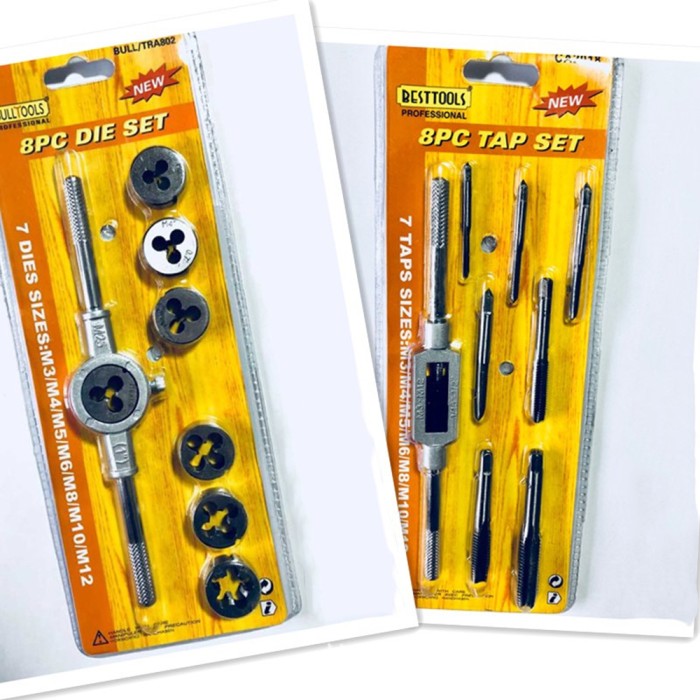 Hand Tap Die Set Snei Thread Repair Handtap Senai Ulir Drat M3-M12 ...